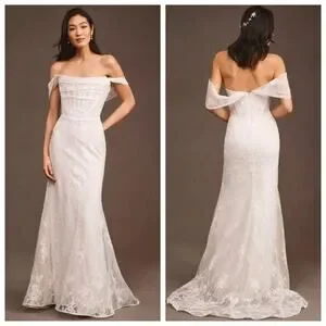 Watters | Dresses | Watters Emilia Wedding Dress 6 Lace Mermaid Bridal ...